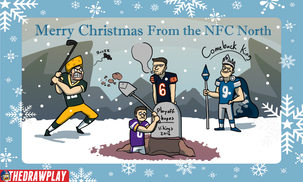 Football Christmas Cards - The Draw Play